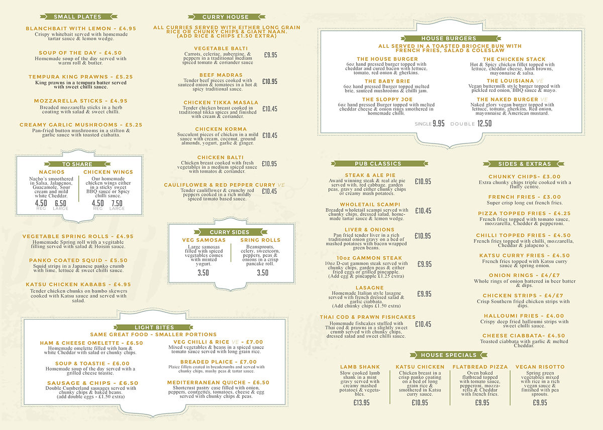 Main Menu | Red Lion - shirland